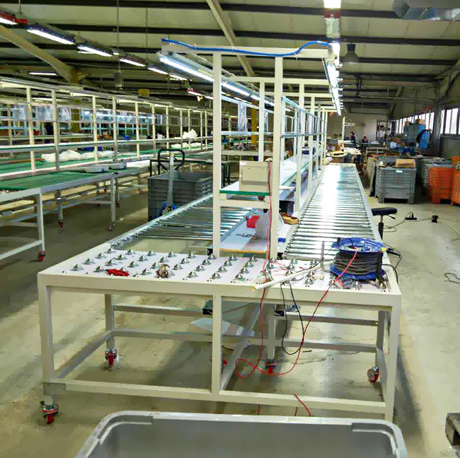 200 kg Load Capacity Cleanroom Roller Conveyor Line For Semiconductor ...